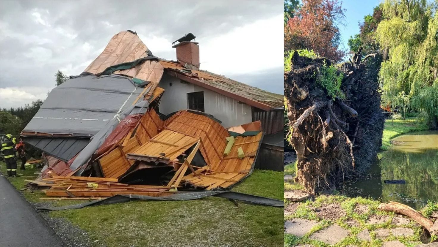 FOTO: Búrky unášali strechy a vytrhávali stromy aj s koreňmi | iMeteo.sk