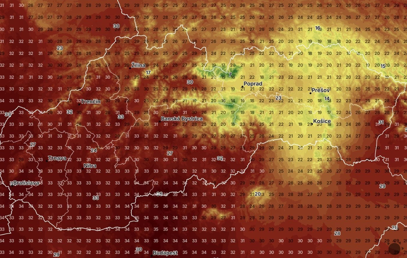 Západ zažíva neznesiteľné dusno. Východ má príjemnú oázu | iMeteo.sk